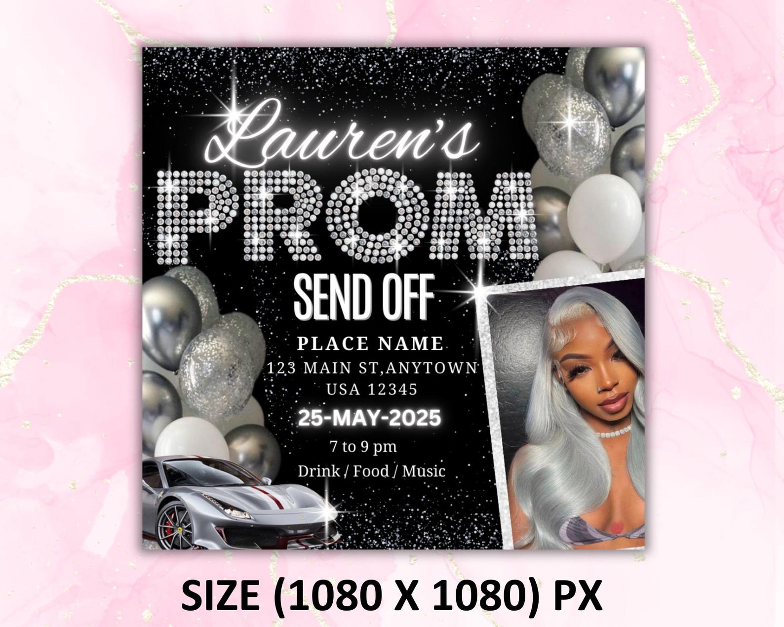 Prom Send off Flyer, Prom Send off Invitation Flyer, Prom Special Flyer ...