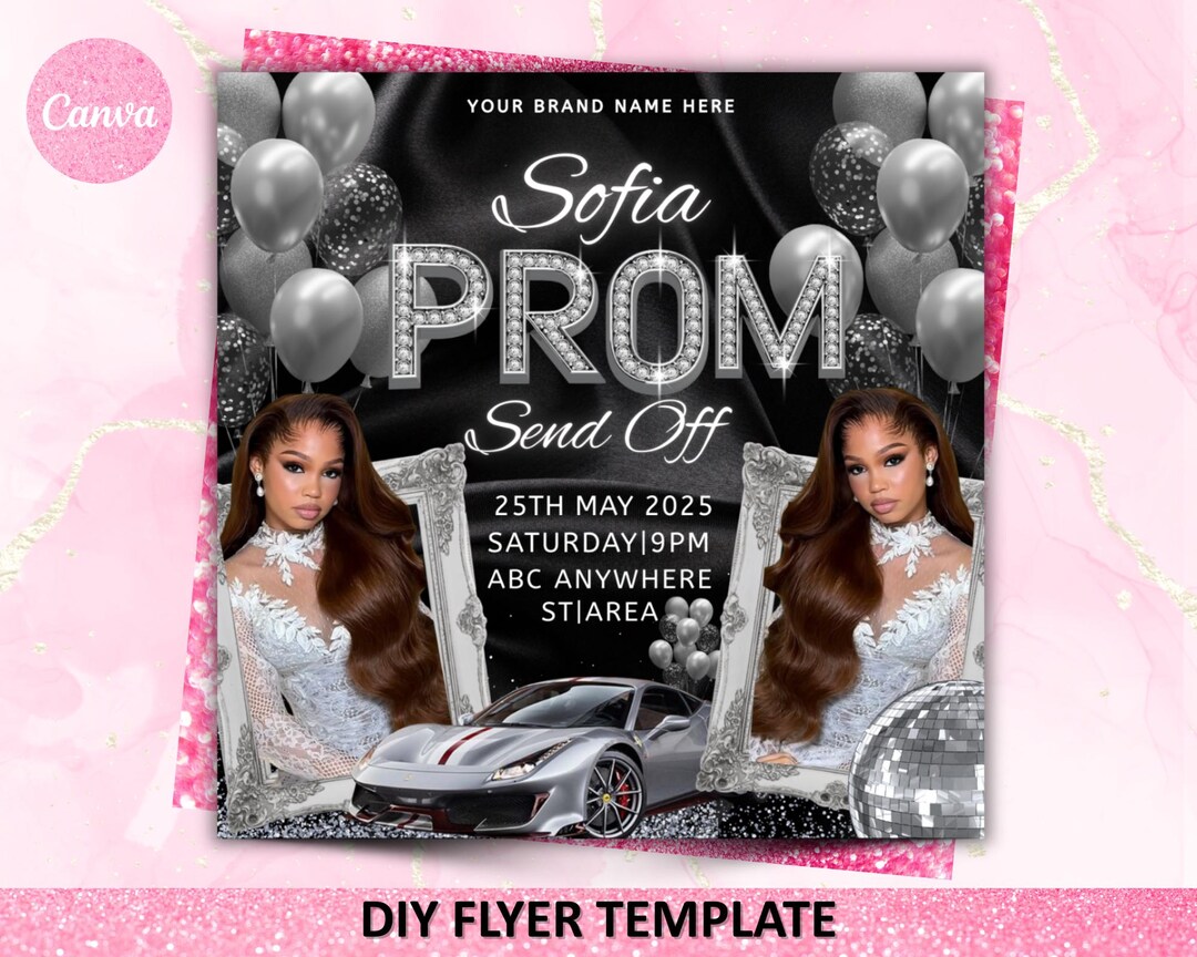 Prom Send off Flyer, Prom Send off Invitation Flyer, Prom Special Flyer ...