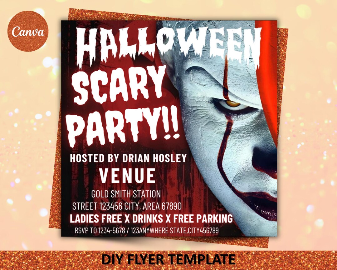 Halloween Scary Party Flyer, Halloween Flyer, Spooky SZN Flyer, Spooky ...
