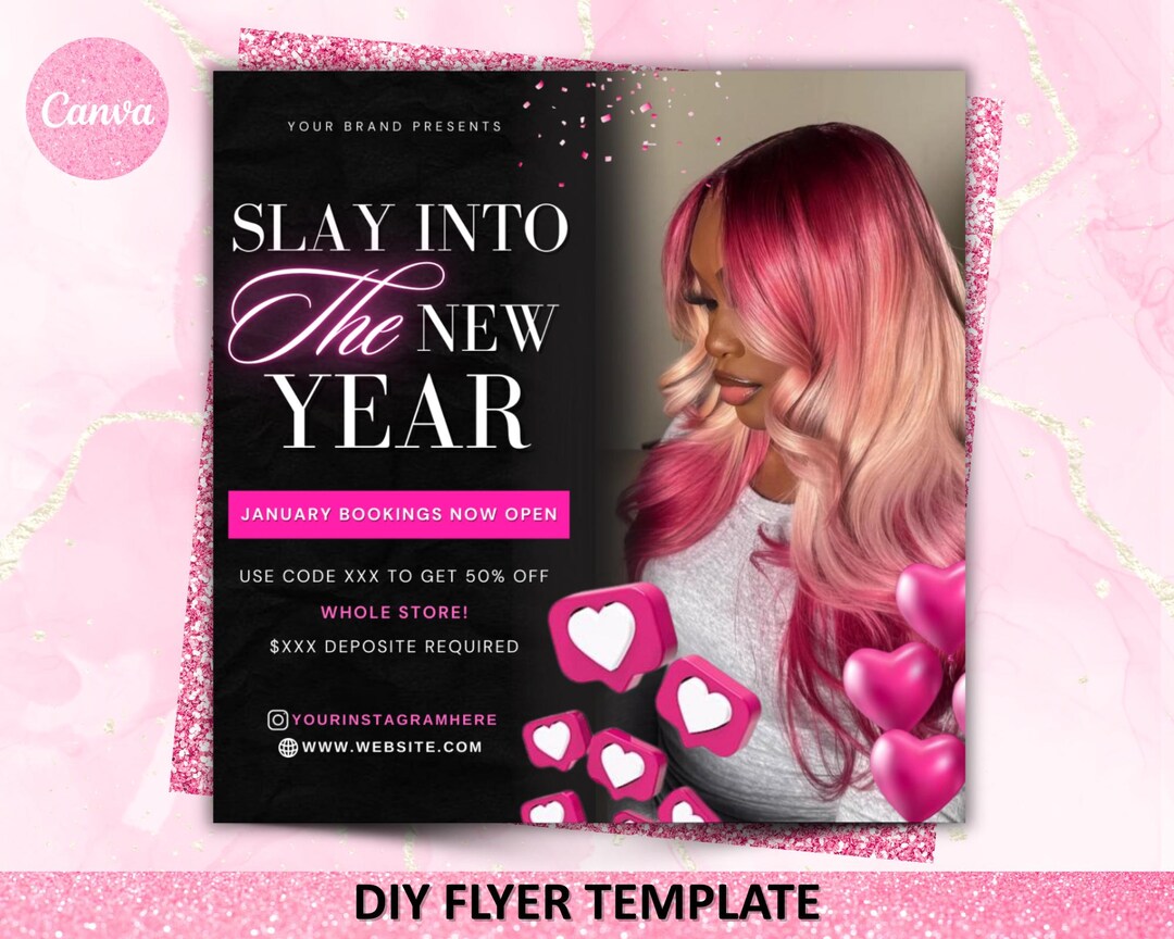 January Booking Flyer, January Flyer, January Book Now Flyer, Winter ...