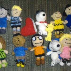 Handmade Crocheted Amigurumi Peanuts Complete Set of 12 Plus .. - Etsy