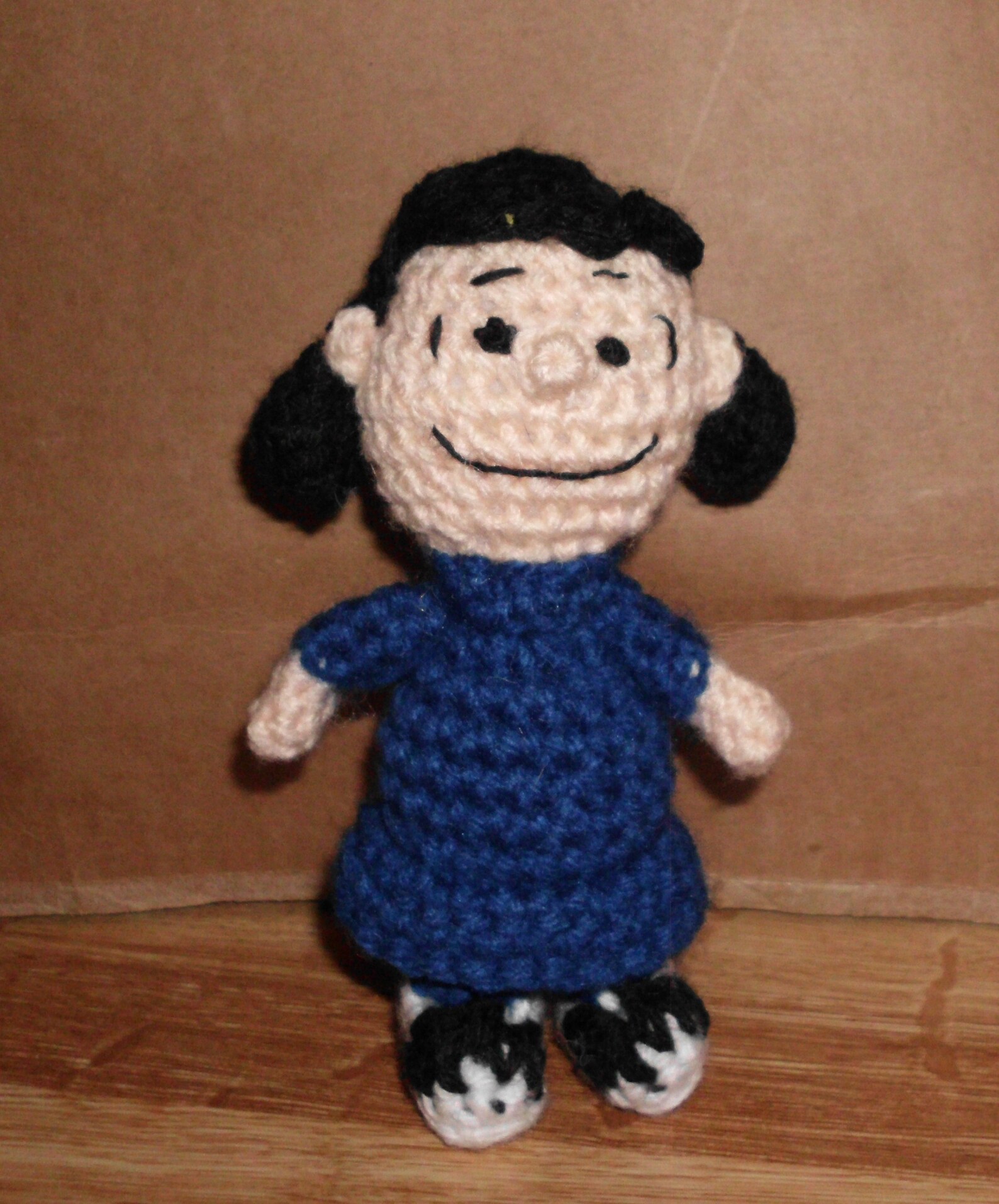 Handmade Crocheted Amigurumi Peanuts Lucy 5" Tall by the Knitting Gnome ...