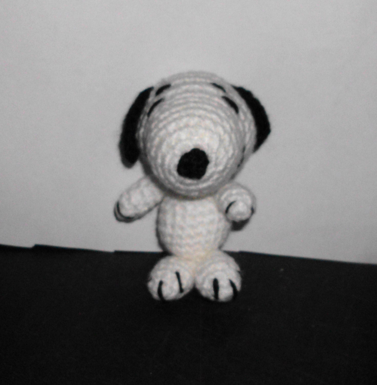 Handmade Crocheted Amigurumi Peanuts Snoopy 4 1/2" Tall by the Knitting ...