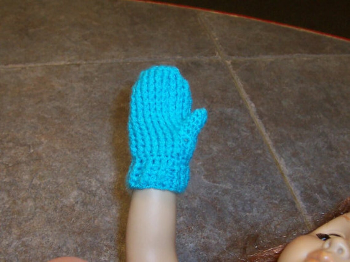 18" Doll Crochet Mittens That Look Like They Were Knit. Mitten Pattern ...