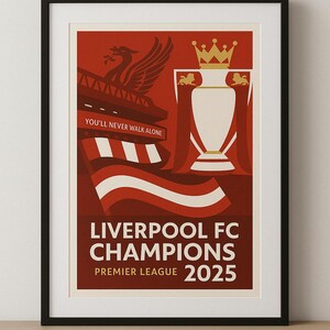 Liverpool FC 2025 Victory Poster: Anfield Tribute Art Print - Etsy