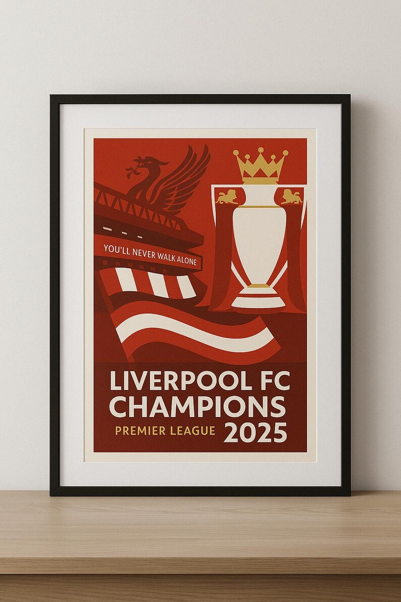 Liverpool FC 2025 Victory Poster: Anfield Tribute Art Print - Etsy