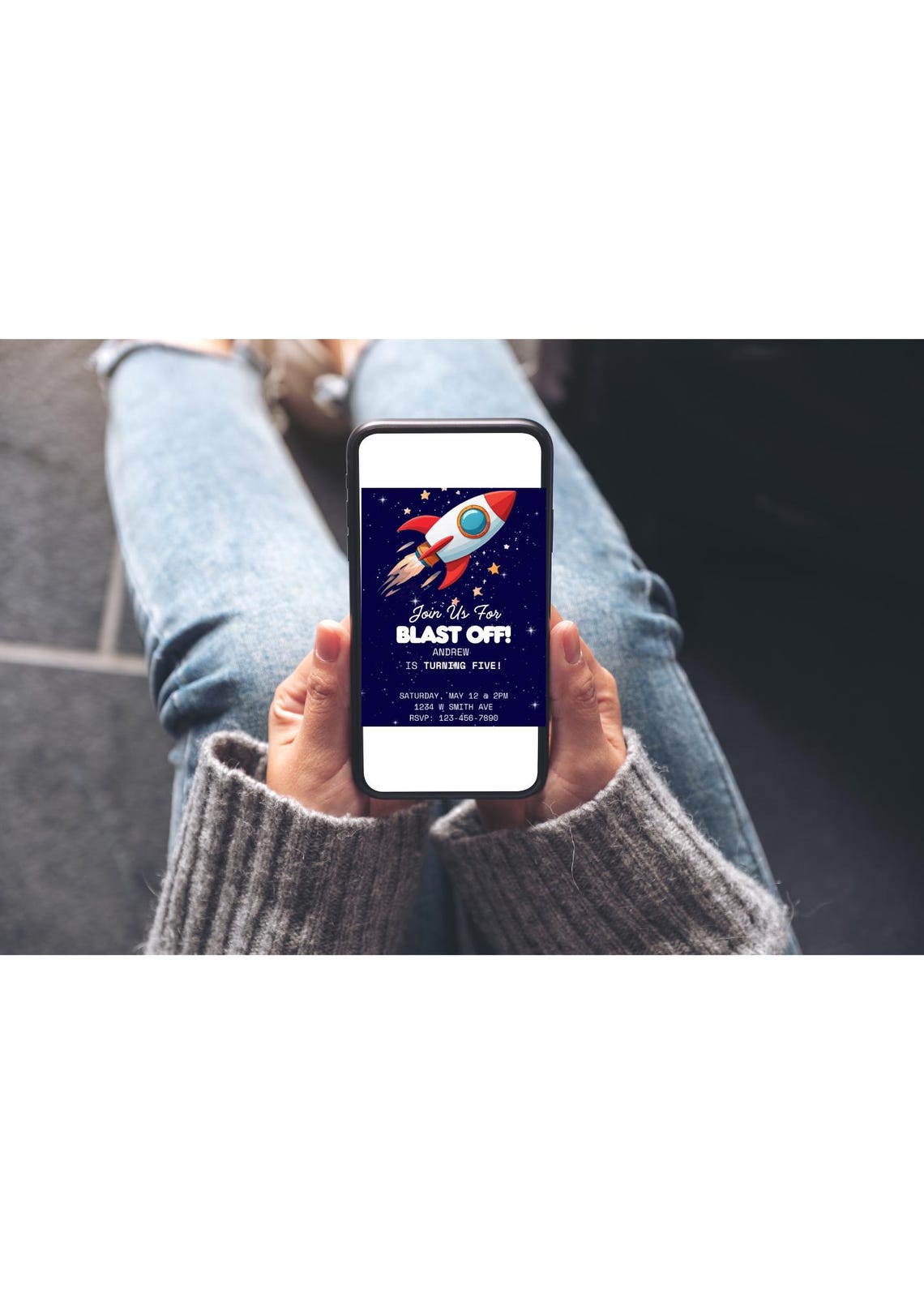 Blast off Birthday Invite | Space Party Invite | Boys Birthday ...