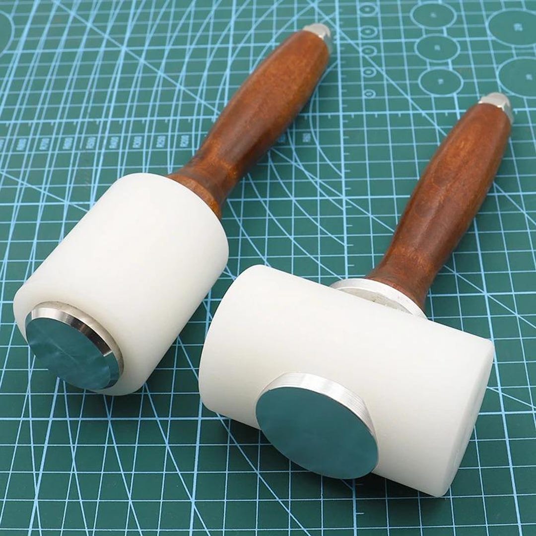 Leather Carving Hammer: Wood Handle Nylon Mallet for Leathercraft - Etsy