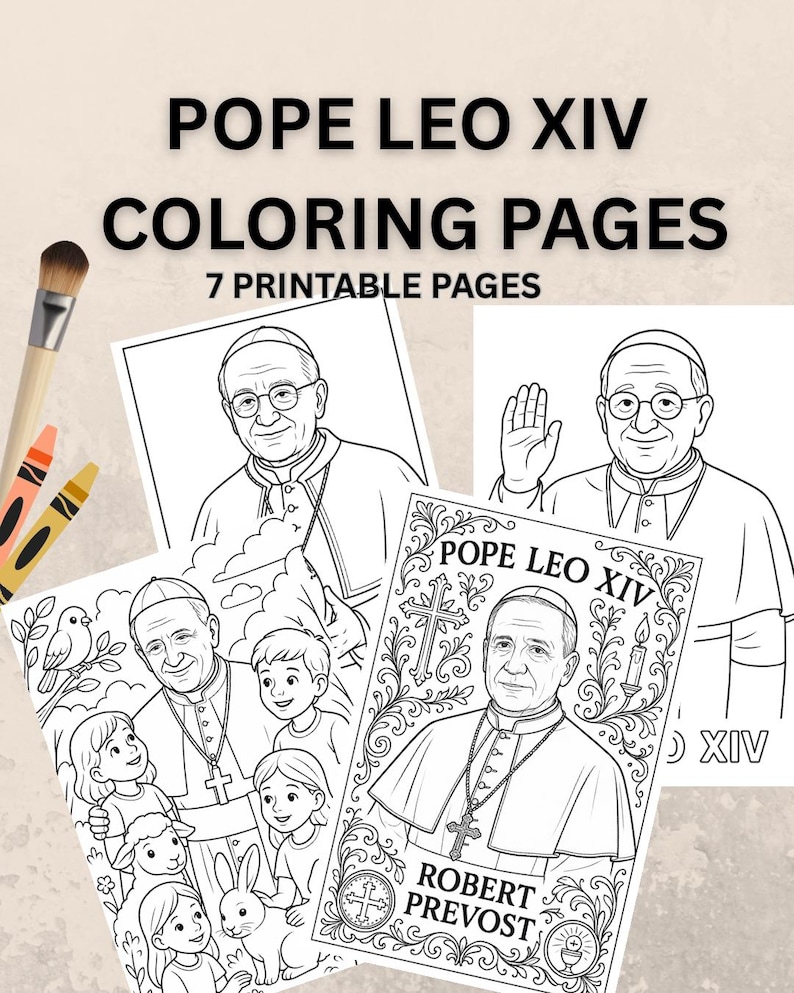 Pope Leo XIV Printable Coloring Book - Digital Download - Catholic Kids ...
