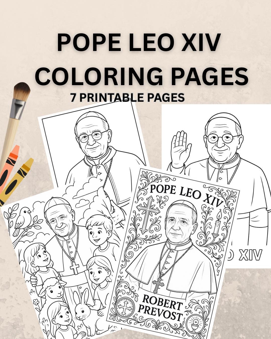 Pope Leo XIV Printable Coloring Book - Digital Download - Catholic Kids ...