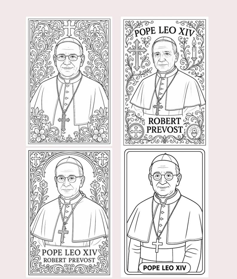 Pope Leo XIV Printable Coloring Book - Digital Download - Catholic Kids ...