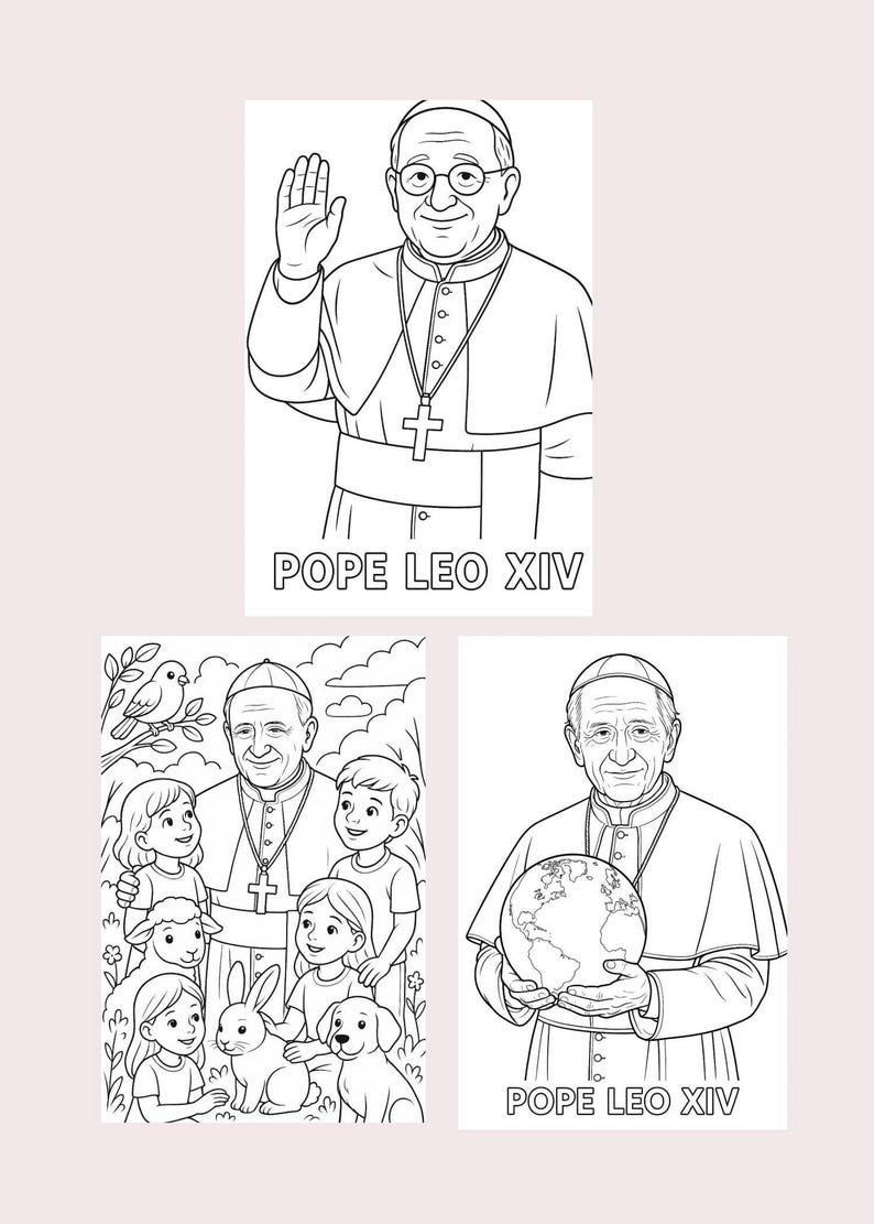 Pope Leo XIV Printable Coloring Book - Digital Download - Catholic Kids ...