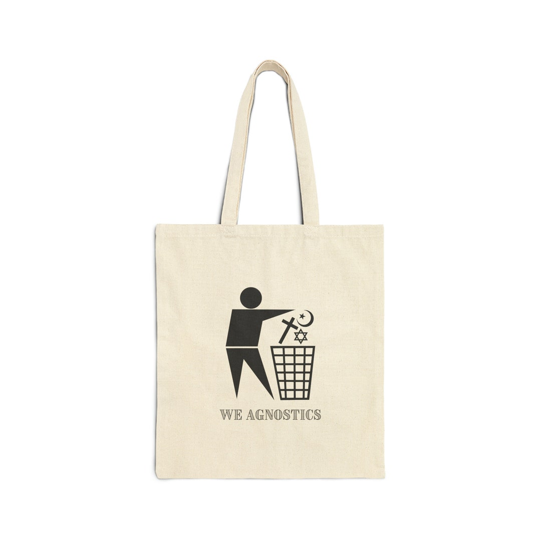 We Agnostics Sober Cotton Canvas Tote | AA Sobriety Gift | Recovery ...