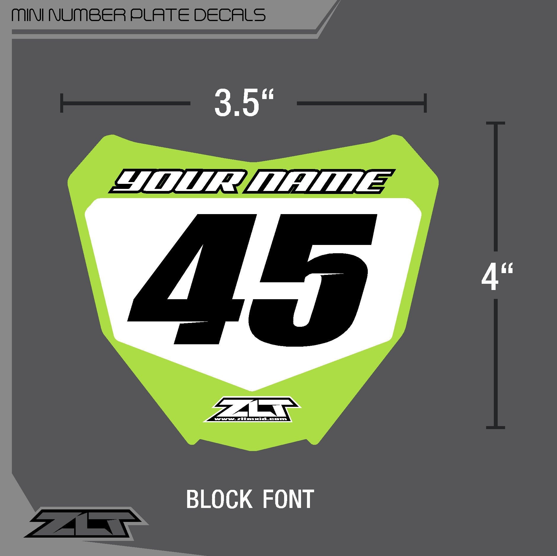 Mini Number Plate Decals - Personalized Sheet of 11 Decals - Etsy