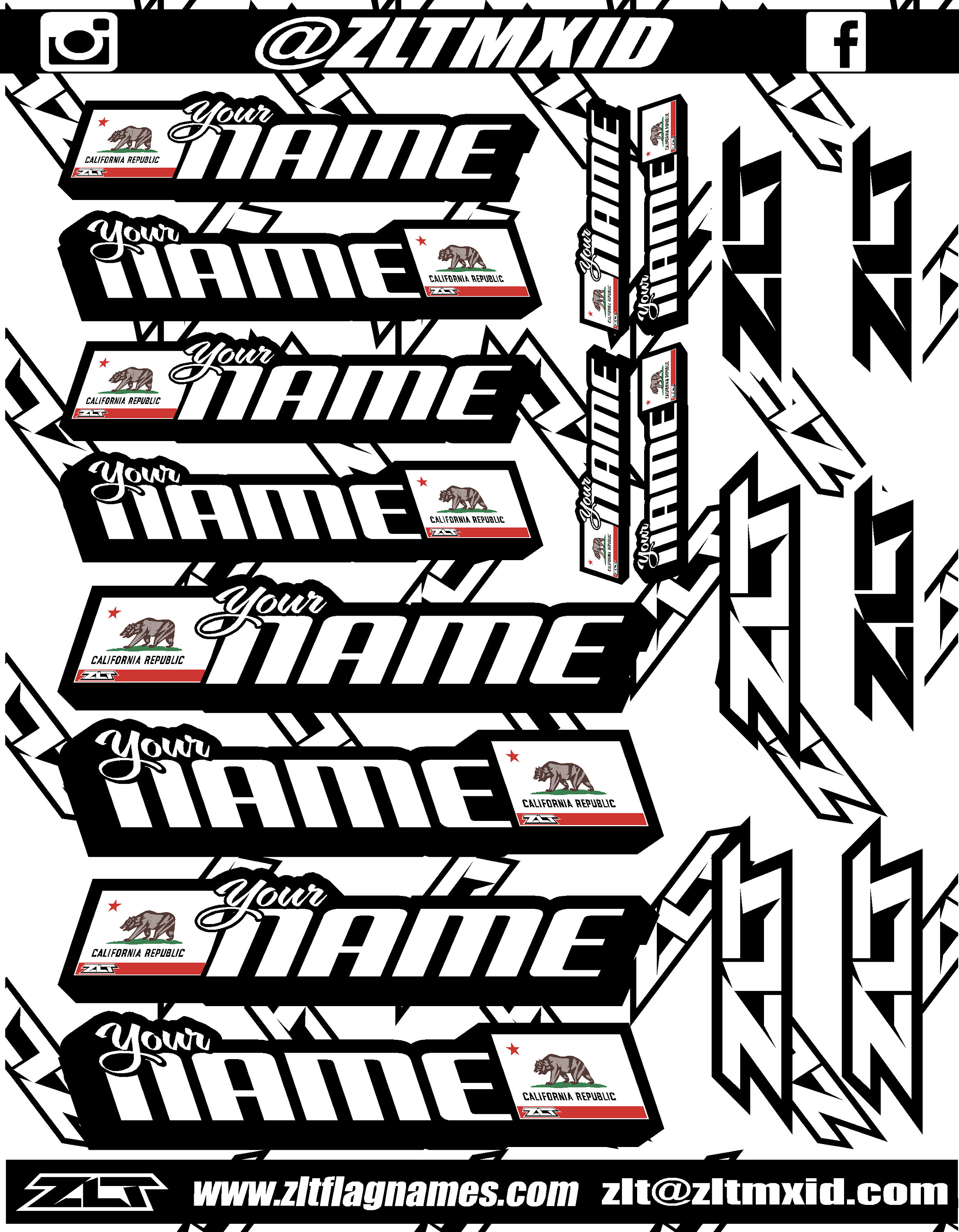 Directional State Flag Name Vinyl Decal: Personalized - Etsy