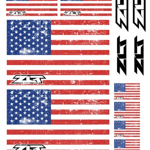 USA Flag Distressed Vinyl Decal Sheet of 8 Patriotic Stickers or 1 ...