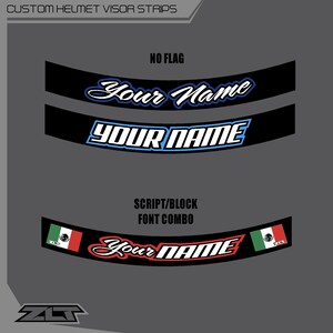 Custom Helmet Visor Strips - Etsy