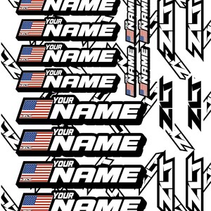 Custom Country Flag Name Decal | Personalized Vinyl Stickers - Etsy