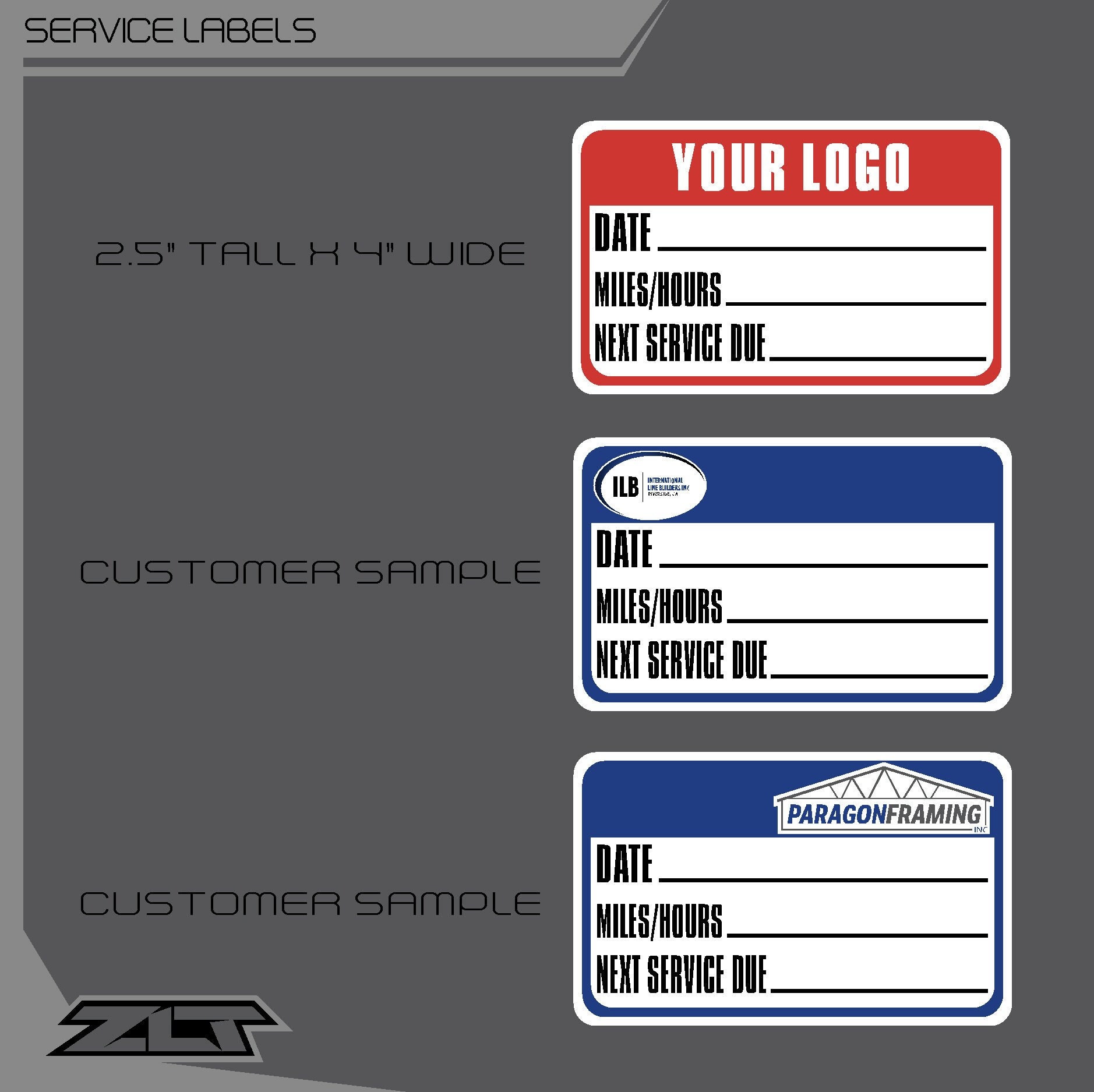 Equipment Service Labels - Miles/hours - Next Service Due Decal - Set ...