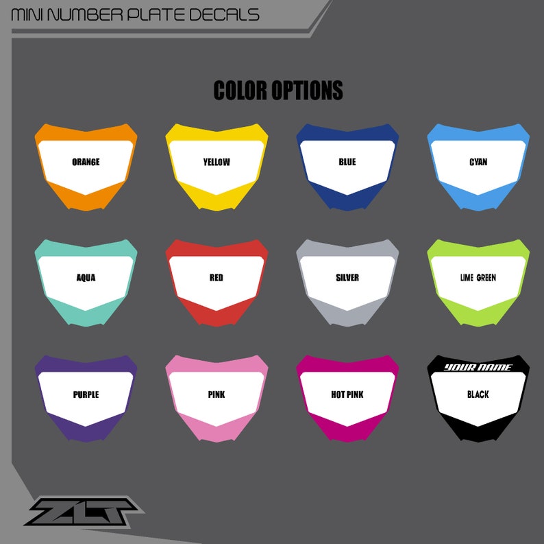 Mini Number Plate Decals - Personalized Sheet of 11 Decals - Etsy