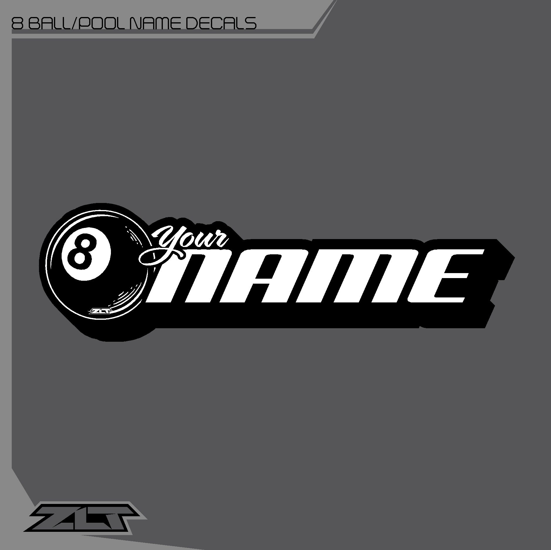 8 Ball / Pool Name Vinyl Decal: Personalized - Etsy