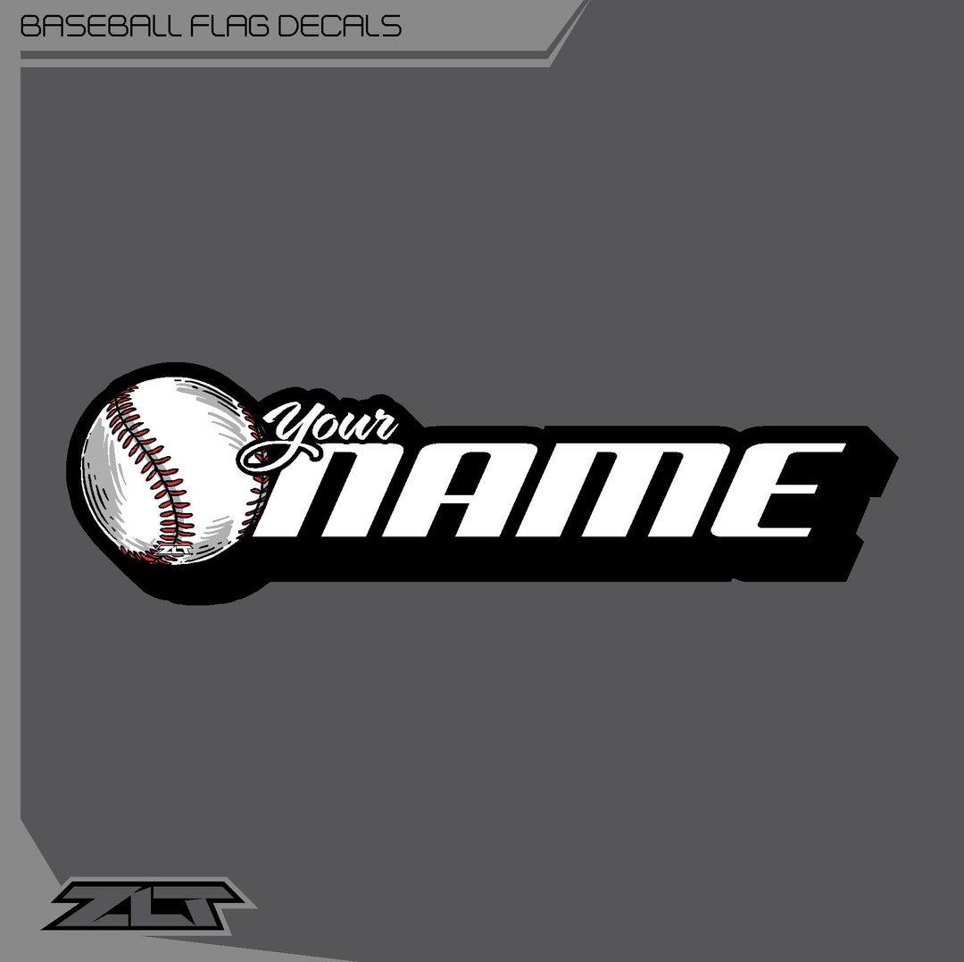 Baseball Name Vinyl Decal: Personalized - Etsy