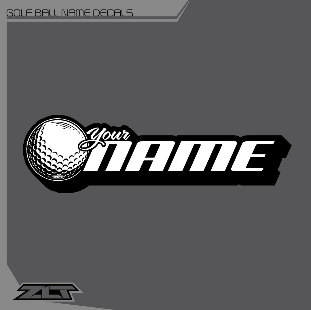 Golf Ball Name Vinyl Decal: Personalized - Etsy