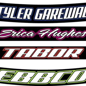 Custom Helmet Visor Strips - Etsy