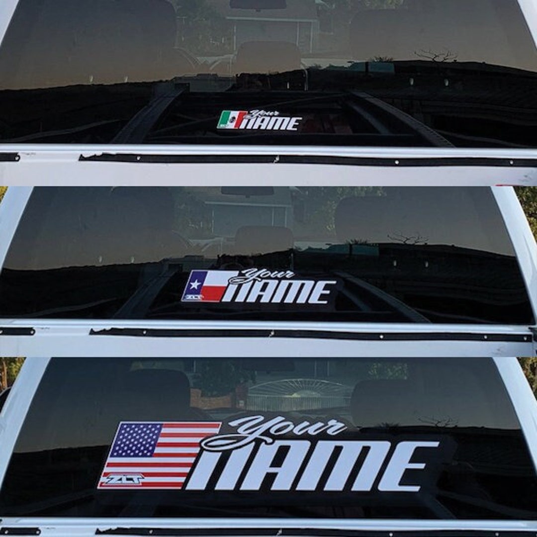 Larger Sizes State Flag Name Vinyl Decal: Personalized - Etsy