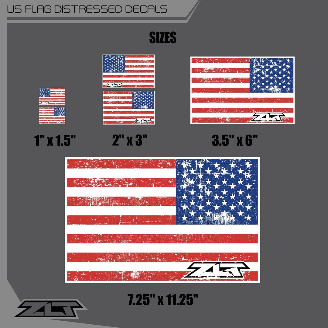 Distressed USA Flag Decal Stickers, Patriotic Vinyl Decals - Etsy