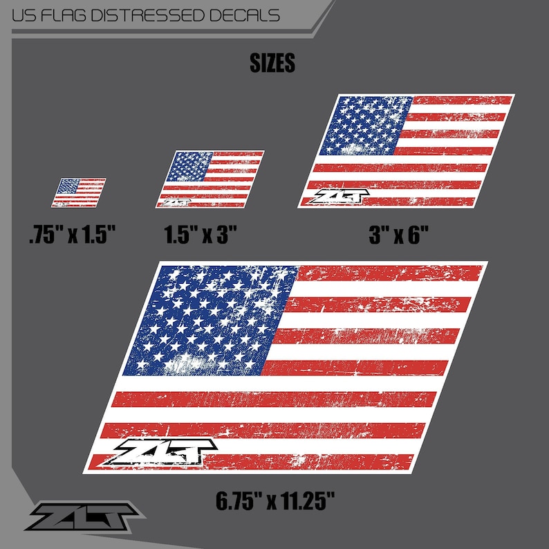 USA Flag Slanted Distressed Vinyl Decal Sheet of 10 Patriotic - Etsy