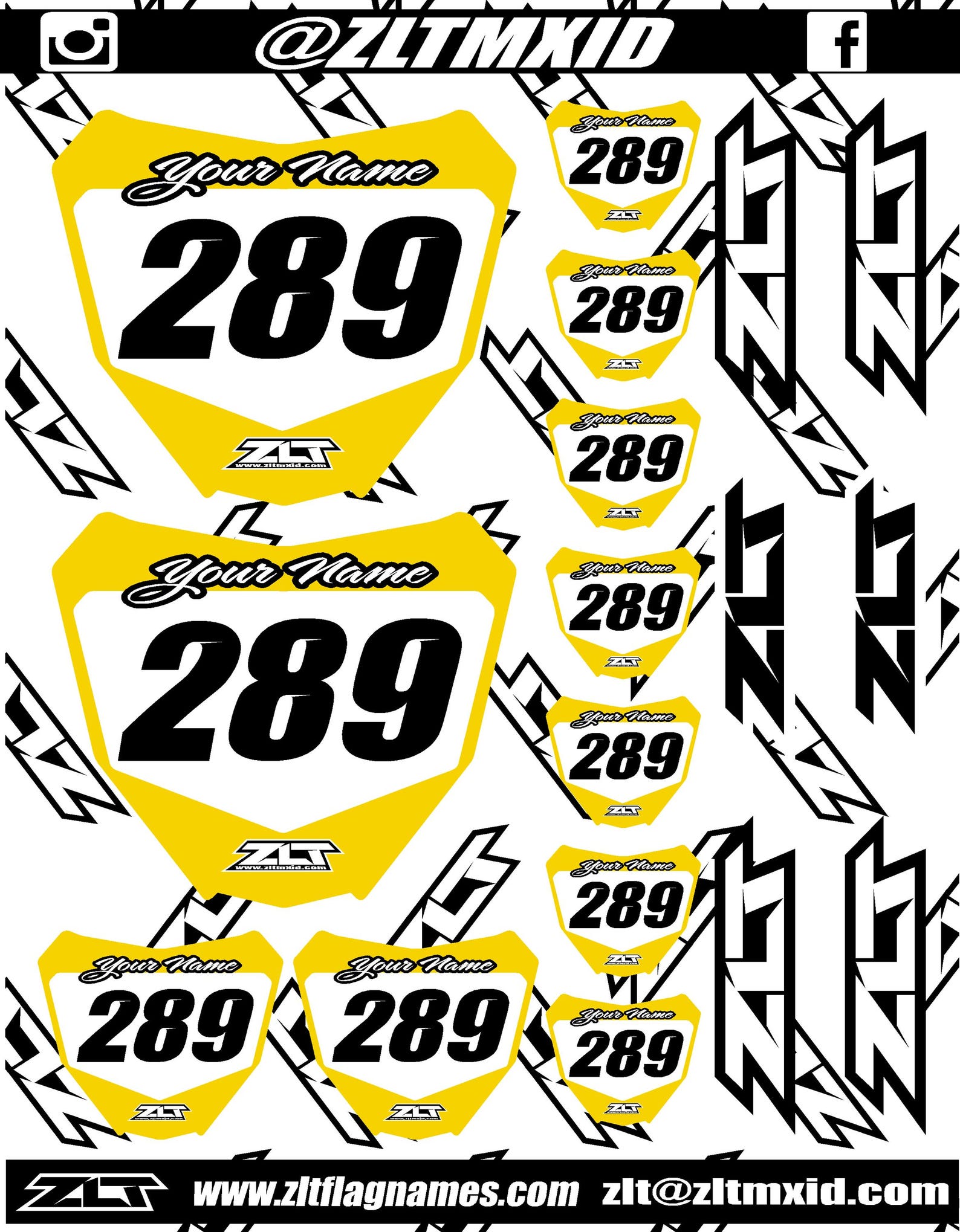 Mini Number Plate Decals Personalized Sheet of 11 Decals - Etsy