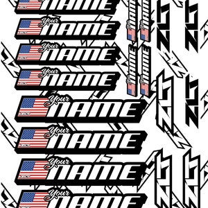 Country Flag Name Vinyl Decal: Personalized | Original Design - Etsy