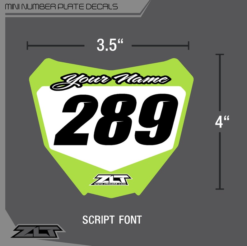 Mini Number Plate Decals - Personalized Sheet of 11 Decals - Etsy