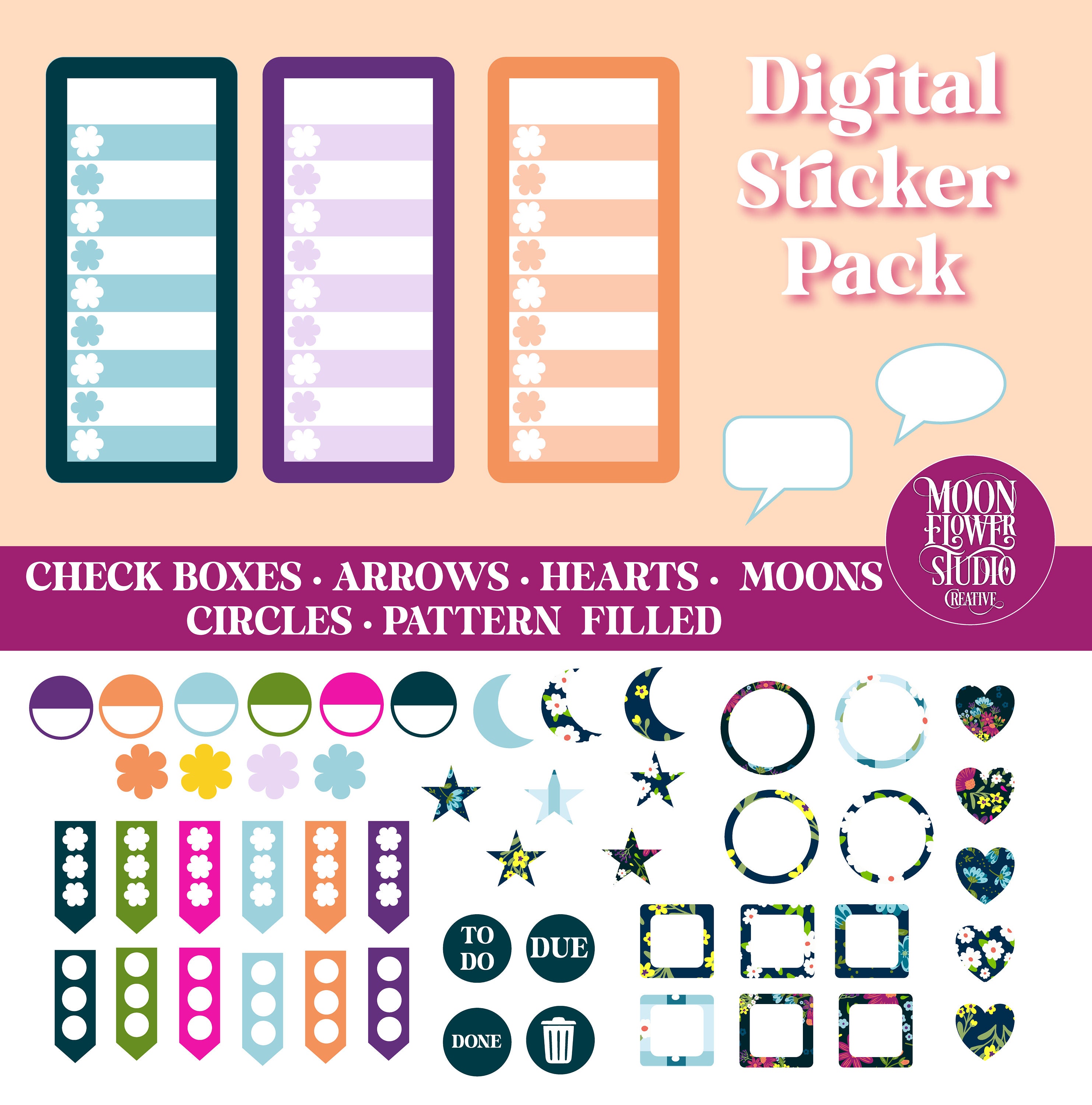 Digital Stickers, PNG FILES Digital Download - Etsy