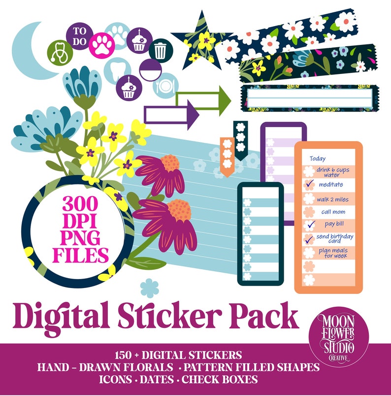 Digital Stickers, PNG FILES Digital Download - Etsy