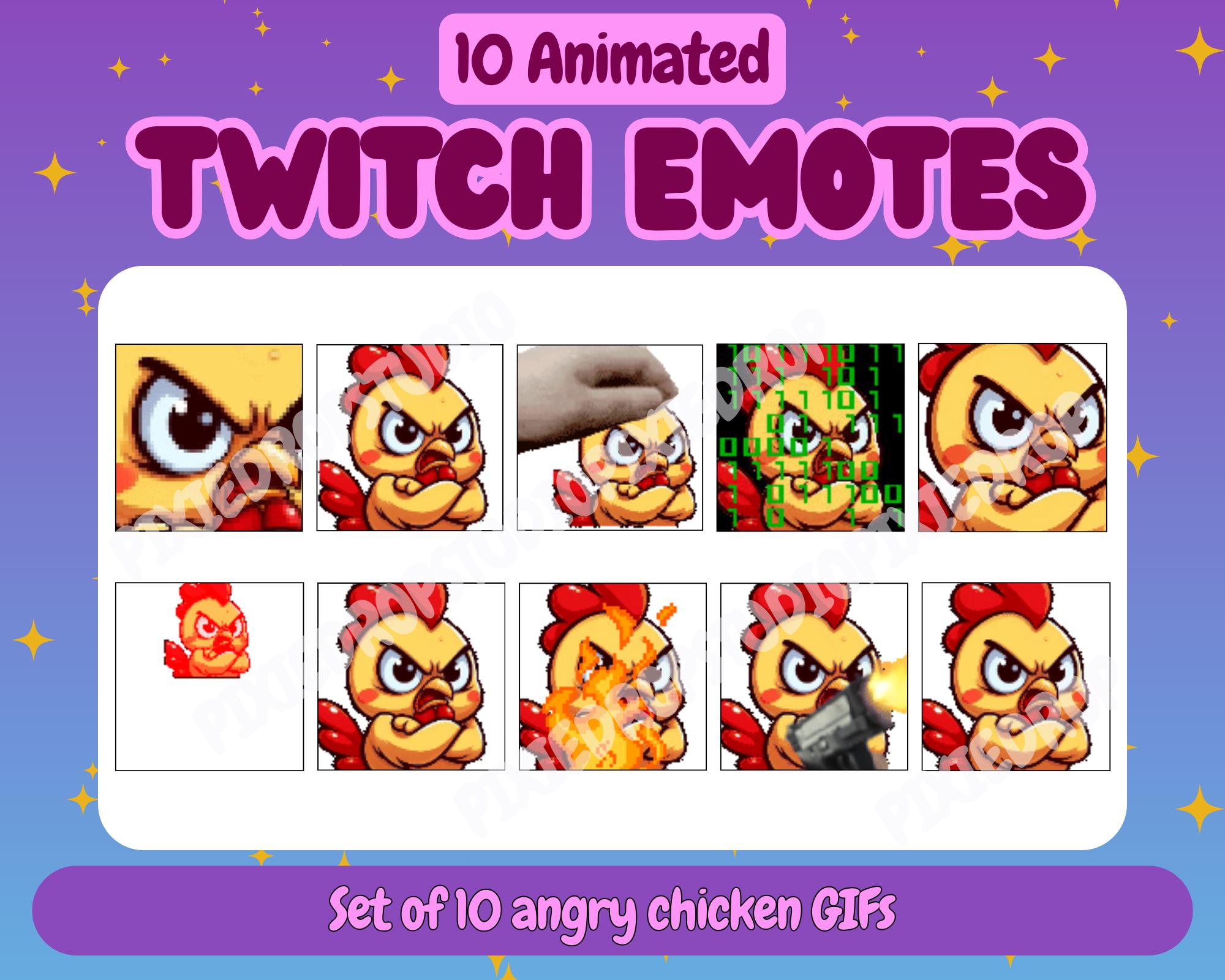 Cute Twitch Emote Bundle | Ten Animated Gifs for Gaming, Pngtubers ...