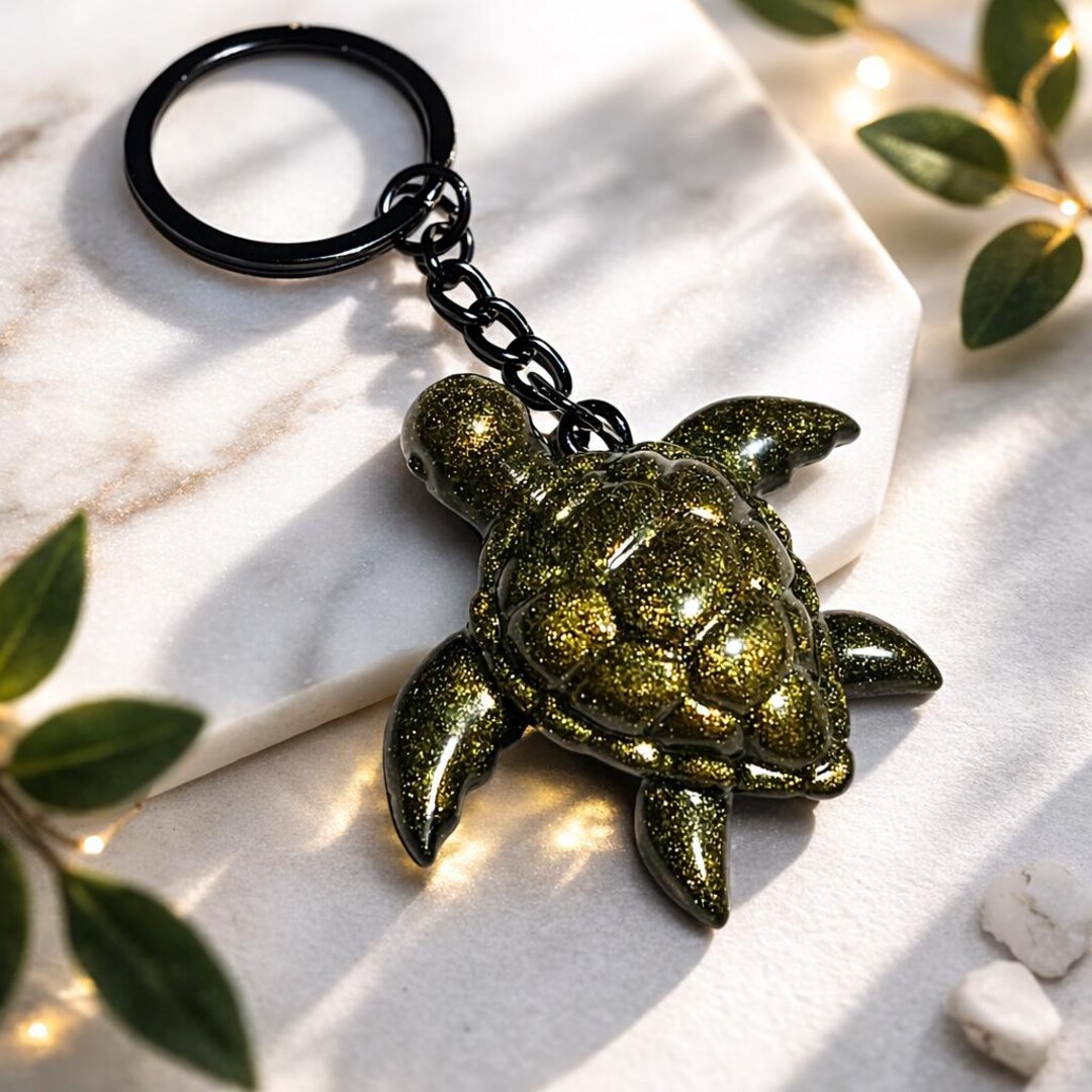 Handcrafted Turtle Keychain - Etsy