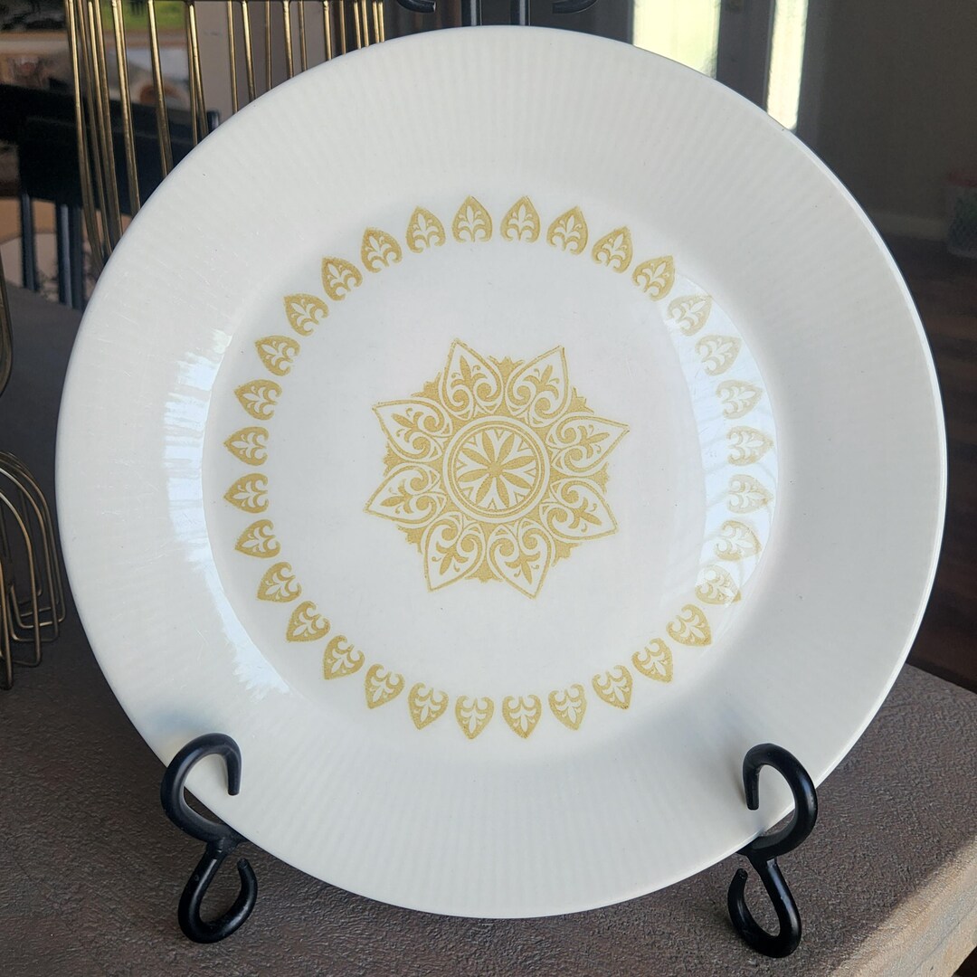 Sheffield Serenade Dinner Plates, Fleur De Lis, Mid Century Modern (set ...