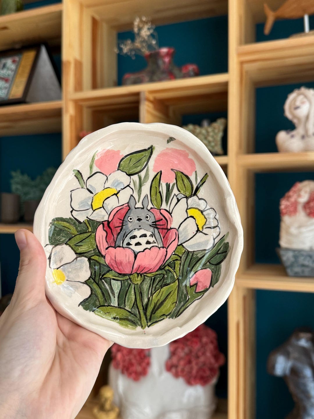 Studio Ghibli /totoro Handmade Ceramic Plate - Etsy