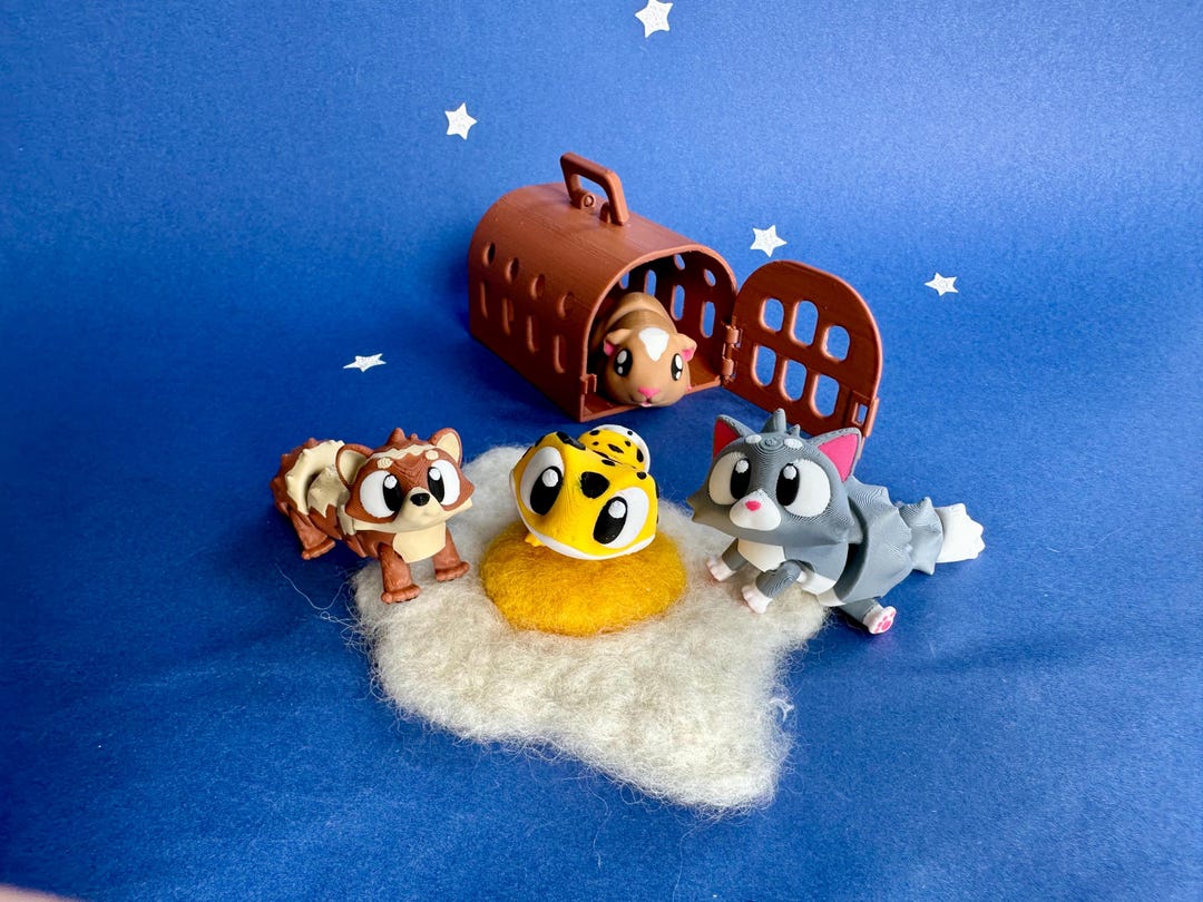 Flexi Toy Set With Carrier| Stretchy| Flexible Action Figures| Anti ...