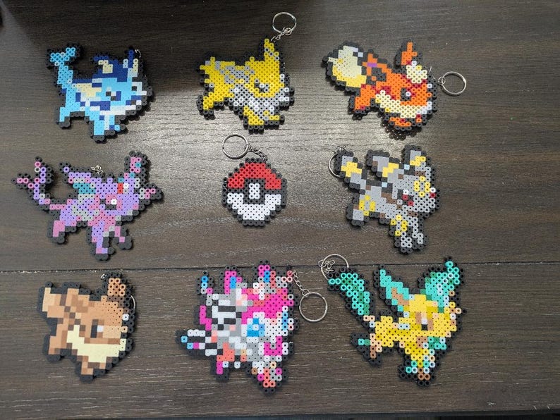 Pokemon Perler Bead Keychains – Handmade by Abigail | Mini Sparks ...