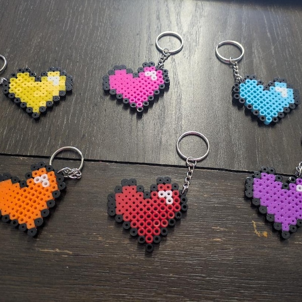 Perler Bead Keychain - Etsy