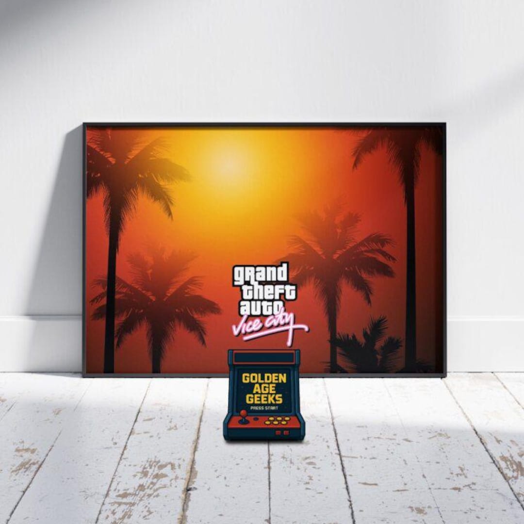 GTA Vice City Palm Trees Video Game Poster - Etsy