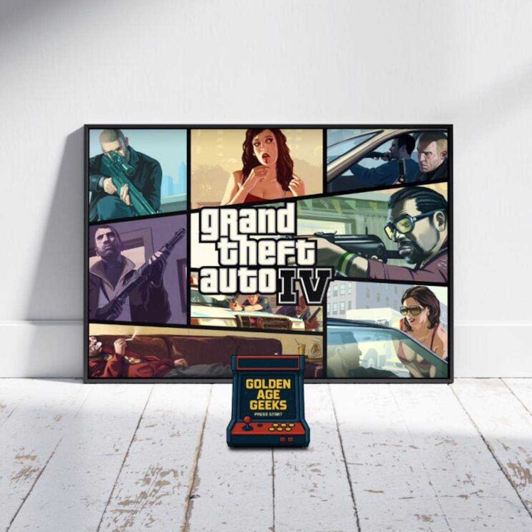 GTA IV Collage Video Game Poster - Etsy
