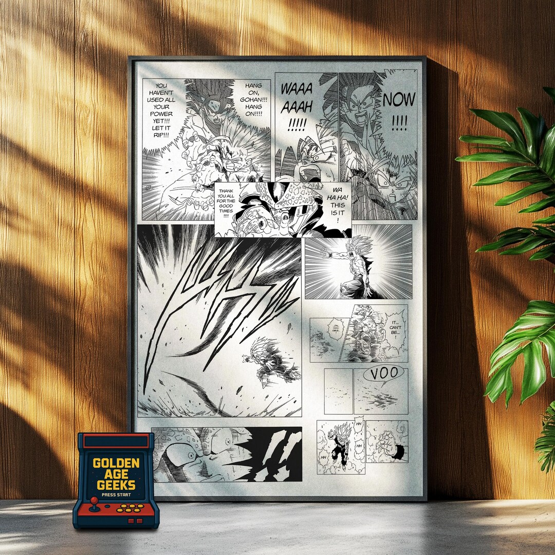 Anime Gohan Vs Cell Manga Comic Strip Poster - Etsy