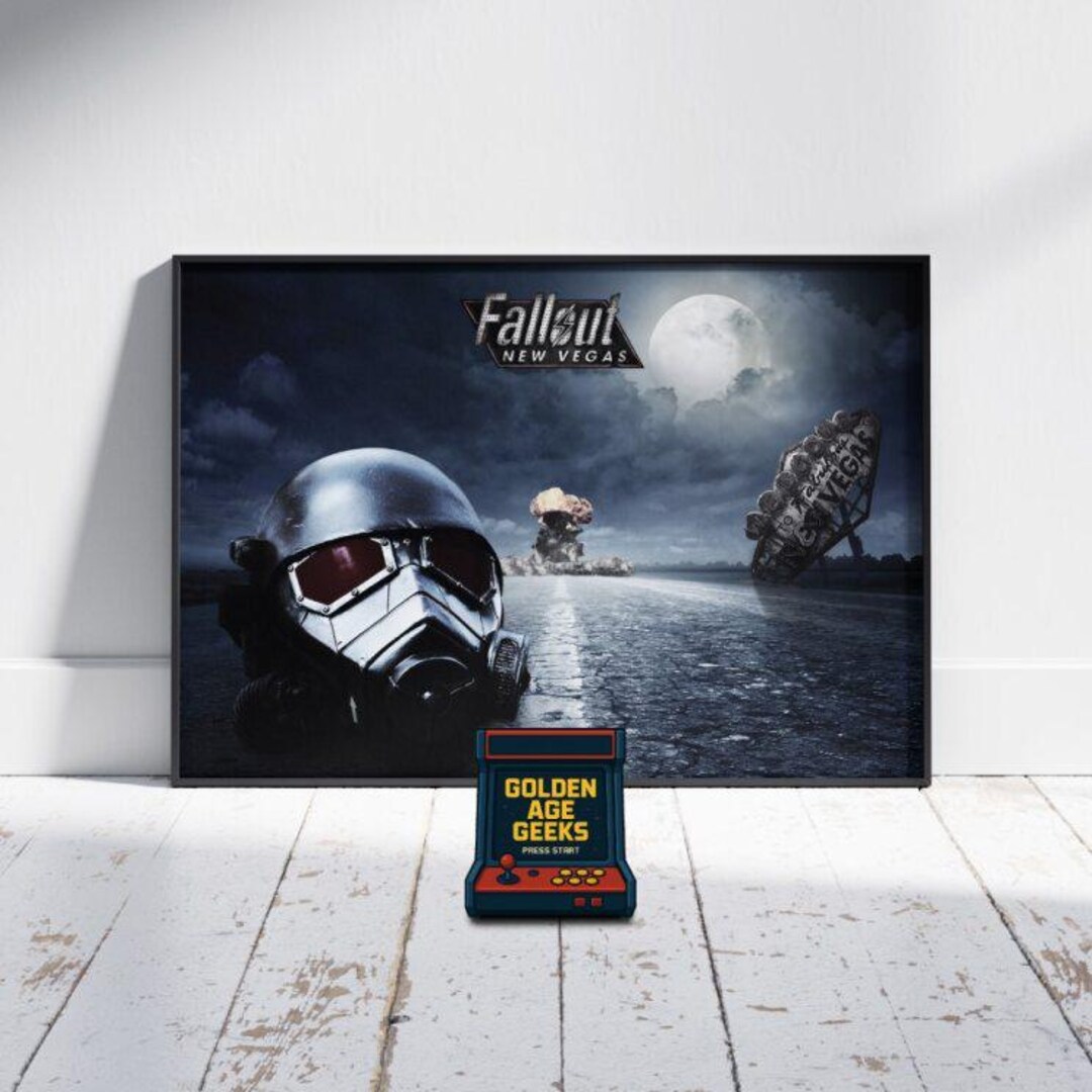 Fallout New Vegas Helmet Video Game Poster - Etsy