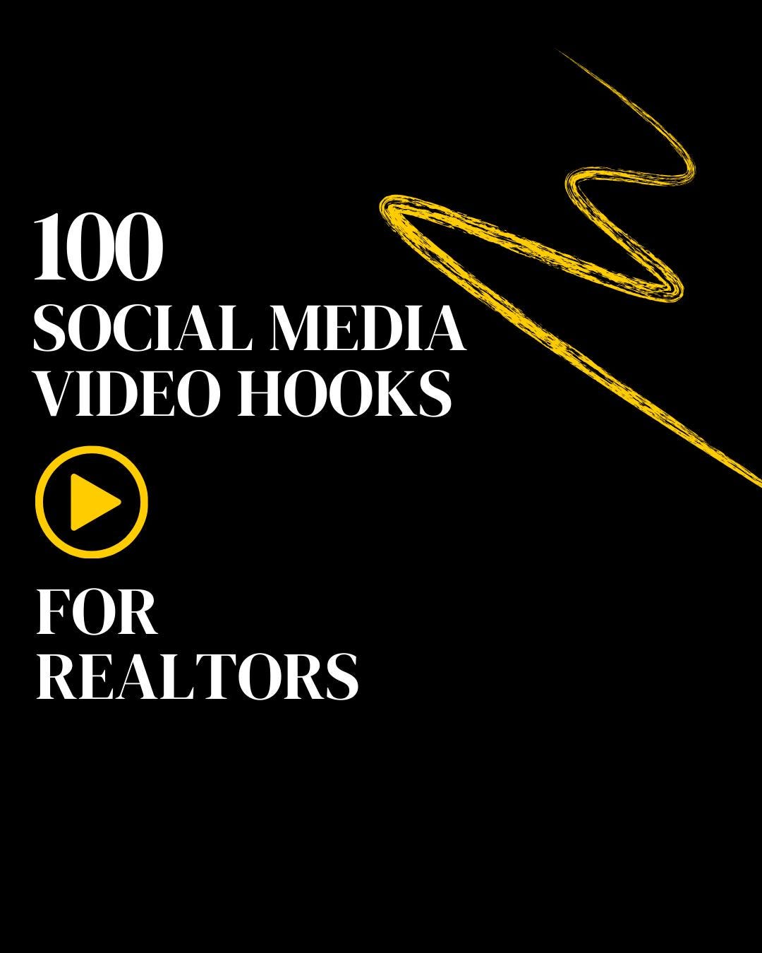 100 Social Media Video Hooks for Realtors (PDF Download) - Etsy
