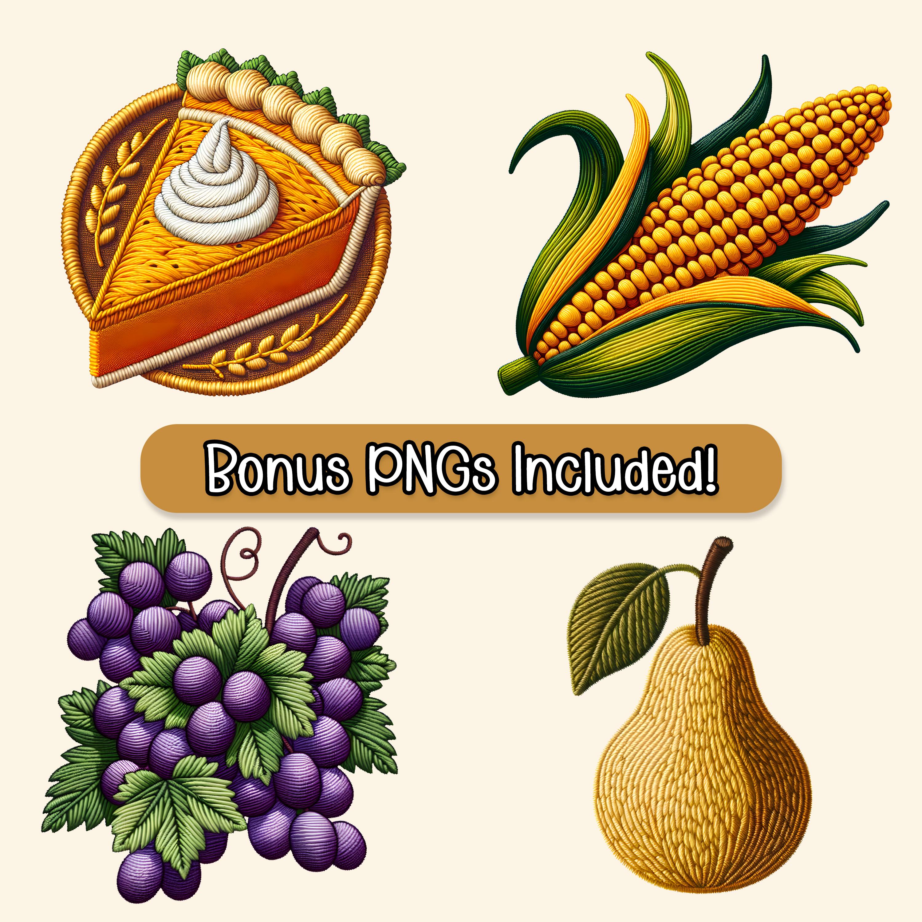 Thankful for Friends Faux Yarn Cornucopia PNG: Autumn Thanksgiving ...