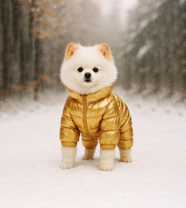 Waterproof Plush Winter Dog Jacket, Small Breeds - Etsy